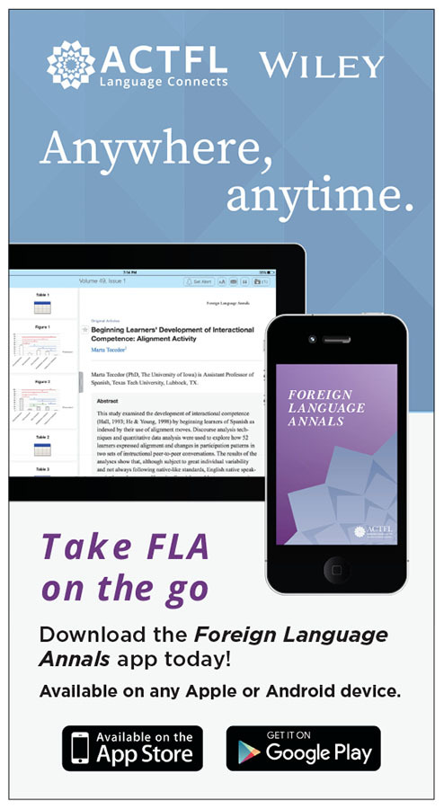 ACTFL - Fall 2023 Additional Ads