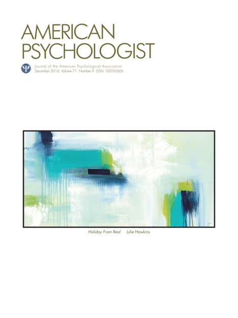 American Psychologist - Cover