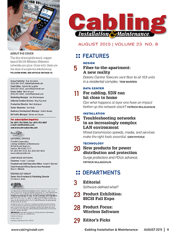 Cabling Installation & Maintenance - August 2015
