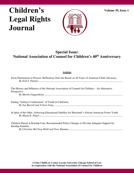 Children's Legal Rights Journal - Issue Library