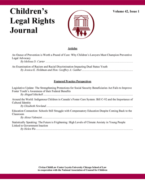 Children's Legal Rights Journal - Issue Library
