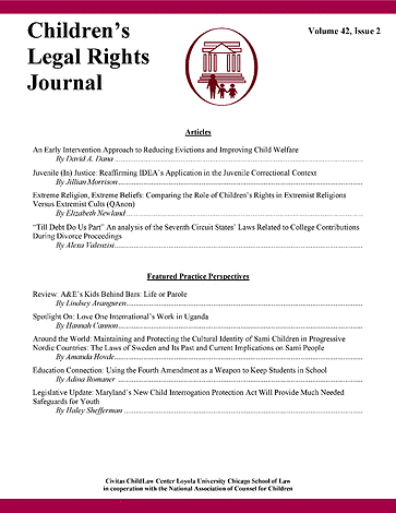 Children's Legal Rights Journal - Volume 42 Issue 2
