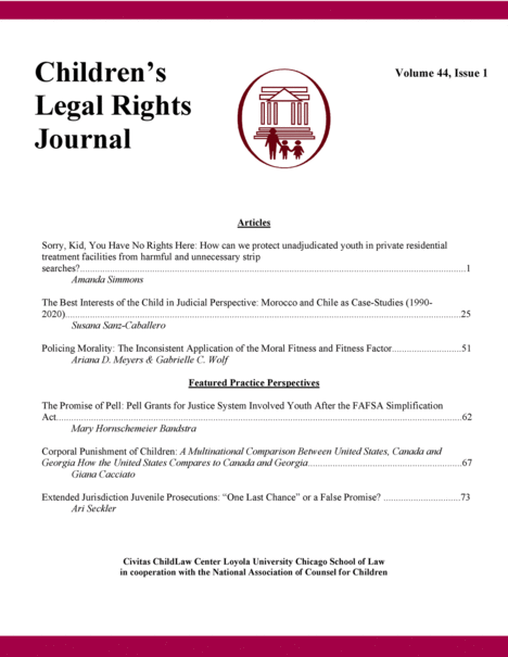 Children's Legal Rights Journal - Issue Library