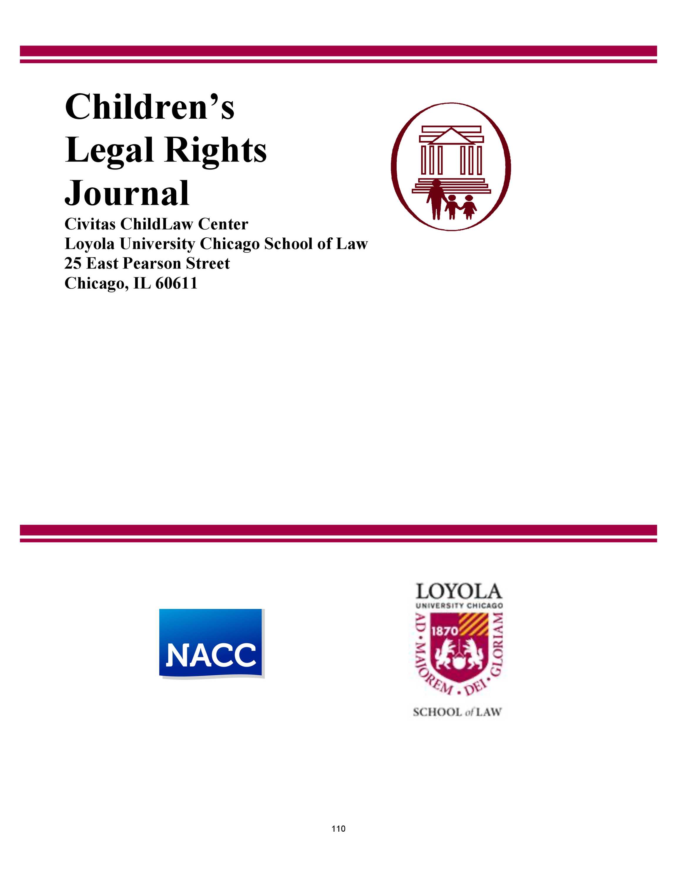 Children's Legal Rights Journal - Volume 44 Issue 2