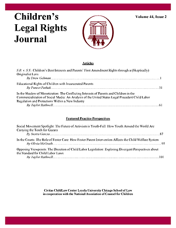 Children's Legal Rights Journal - Volume 44 Issue 2