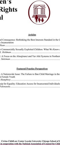 Children's Legal Rights Journal - Volume 45 Issue 1 Cover