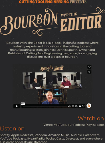 Cutting Tool Engineering - BOURBON WITH THE EDITOR
