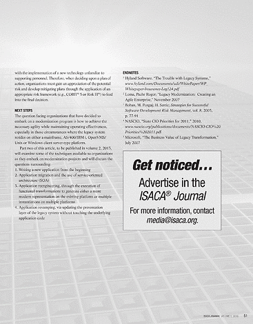 ISACA Journal - 2013 Volume 1