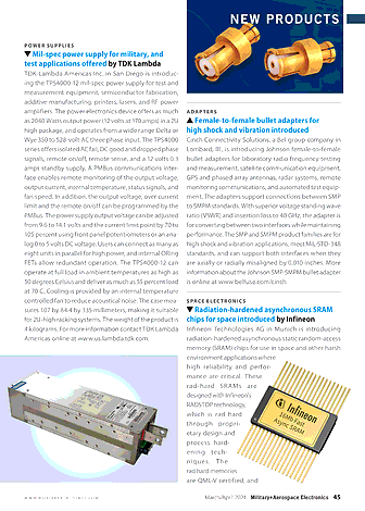 Military & Aerospace Electronics - March/April 2024