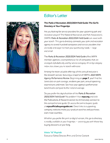 National Recreation and Parks Association (NRPAD) - 2023/2024 Field Guide