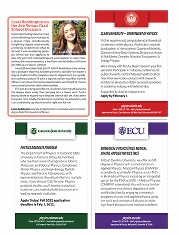 Physics Today - GradSchoolShopper Magazine