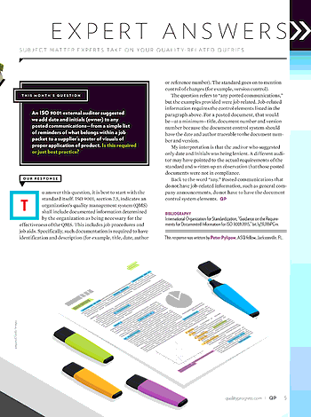 Quality Progress - March 2025