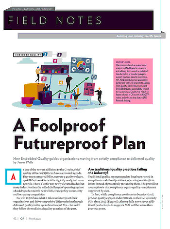 Quality Progress - March 2025