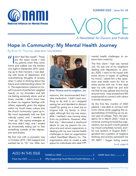 NAMI Voice - NAMI’s Second Book: “You Are Not Alone for Parents and Caregivers: The NAMI Guide ...
